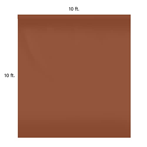 Julius Studio 10 x 10 ft. Brown Backdrop Screen Photo Background, 150 GSM Thicker Synthetic Fabric for Professional Photography Video Studio, Events, Party, Pure Brown Color, JSAG193