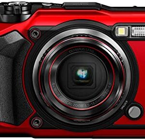 Olympus Tough TG-6 Waterproof Camera, Red (Renewed)