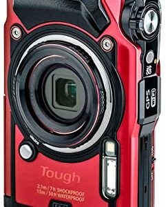 Olympus Tough TG-6 Waterproof Camera, Red (Renewed)