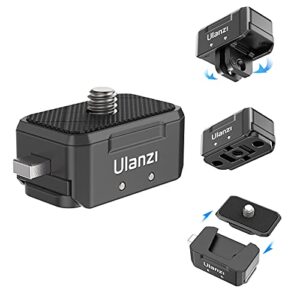 camera quick release tripod mount, ulanzi hummingbird dslr qr plate adapter vlog filmmaking quick accessories kits for gopro hero/dji zhiyun gimbals/dji osmo action/insta360/ canon/sony/nikon