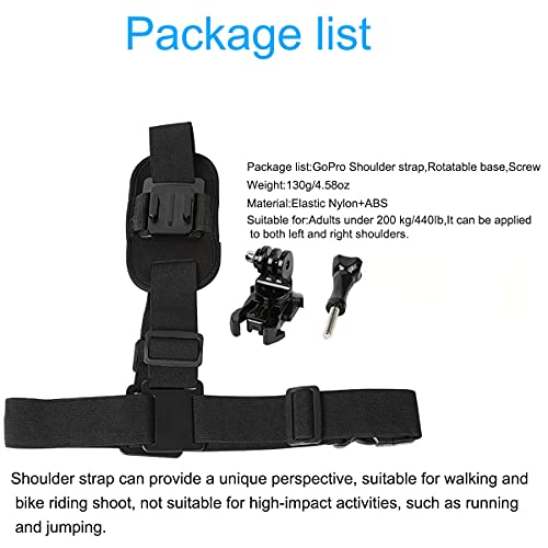 PellKing Single Shoulder Strap Mount Compatible for GoPro AKASO or Other Action Cameras