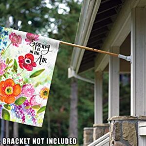 Toland Home Garden 1012586 Spring Is In The Air Spring Flag 28x40 Inch Double Sided Spring Garden Flag for Outdoor House Flower Flag Yard Decoration