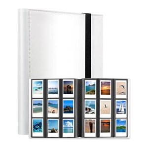 432 pockets photo album for fujifilm instax mini camera, polaroid camera, for fujifilm instax mini 11 12 9 40 evo liplay 8 7+ instant camera, photo album for polaroid kodak hp zink 2×3″ photo (white)