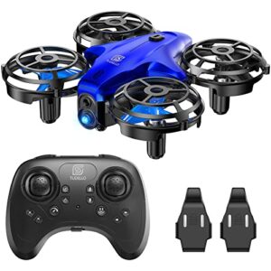 drones for kids, tudello rc mini drone for kids and beginners, rc quadcopter indoor with headless mode, small helicopter with 3d flip, auto hovering and 2 batteries, great gift for boys and girls