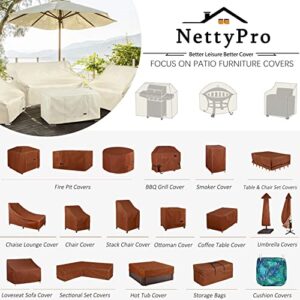 NettyPro Deck Box Cover, Outdoor Storage Box Bench Cover Rectangular, Waterproof Heavy Duty Patio Furniture Cover for Small Table Rectangle, 54 x 28 inch