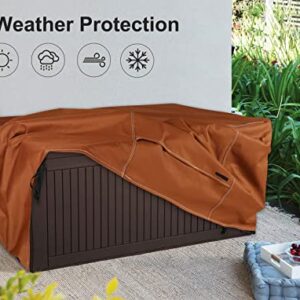 NettyPro Deck Box Cover, Outdoor Storage Box Bench Cover Rectangular, Waterproof Heavy Duty Patio Furniture Cover for Small Table Rectangle, 54 x 28 inch