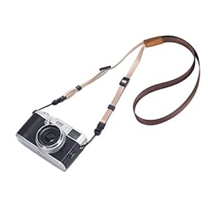 mini gaga dorom universal adjustable slim shoulder sling neck strap for all camera dslr slr (coffee brown)