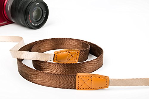 MINI GAGA DOROM Universal Adjustable Slim Shoulder Sling Neck Strap for All Camera DSLR SLR (Coffee Brown)