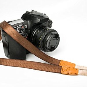 MINI GAGA DOROM Universal Adjustable Slim Shoulder Sling Neck Strap for All Camera DSLR SLR (Coffee Brown)