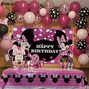 GCH Cartoon Photography Backdrop Girl 1st Birthday Background Princess Girls Hot Pink Decoration for Kids Baby Shower Party Supplies Banner Studio Props Customized Backdrops (5X3FT)