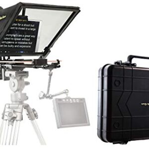 Glide Gear TMP 750 17" Professional Video Camera Tablet Teleprompter 70/30 Beam Splitting Glass with Hard Protective Carry Case