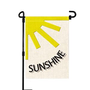 summer garden flags, 18″ x 12″ linen double-sided printing summer sunflowers courtyard decoration flag, small garden flag is suitable for outdoor courtyard and home holiday decoration