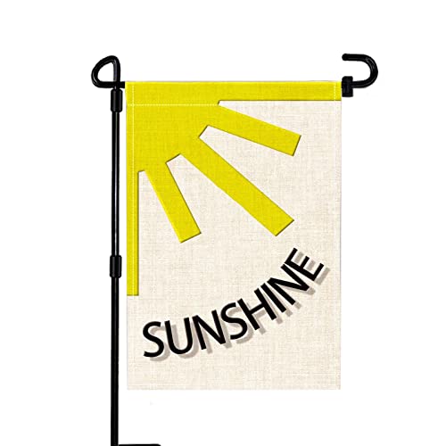 Summer Garden Flags, 18" X 12" Linen Double-sided Printing Summer Sunflowers Courtyard Decoration Flag, Small Garden Flag is Suitable for Outdoor Courtyard and Home Holiday Decoration