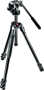 manfrotto 290 xtra aluminum 3-section tripod kit with fluid video head (mk290xta3-2wus)