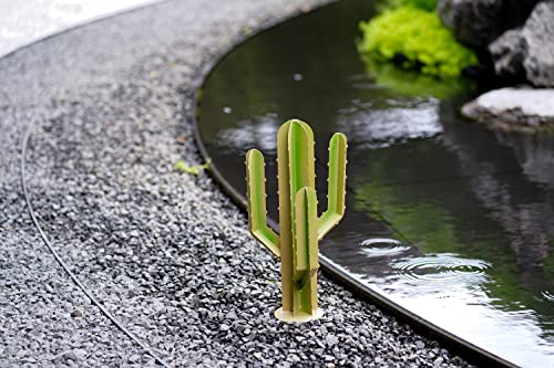 Metal desert cactus Rustic Sculpture The cactus Plant Home Decor Rustic Hand Painted The cactus Garden Ornaments Outdoor Decor Figurines Home Yard Decorations Stakes Lawn Ornaments (3 PCS green)