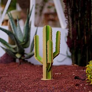 Metal desert cactus Rustic Sculpture The cactus Plant Home Decor Rustic Hand Painted The cactus Garden Ornaments Outdoor Decor Figurines Home Yard Decorations Stakes Lawn Ornaments (3 PCS green)