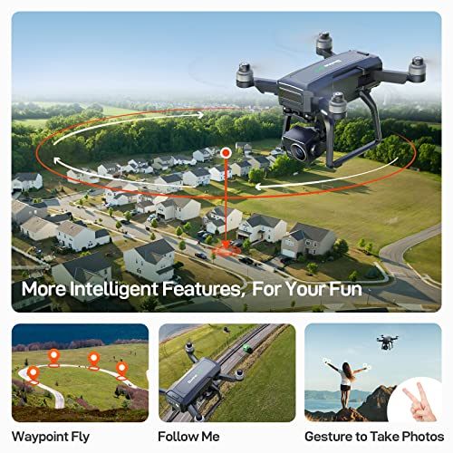 Bwine F7GB2 Drones with Camera for Adults 4K for Night Version, 9800ft Transmission range, 3-Axis Gimbal, 2 Batteries 50 Min Flight Time, GPS Auto Return, Follow Me, Waypoints, Level 6 Wind Resistance