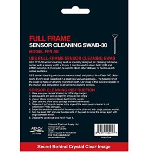 UES FFR-30 DSLR or SLR Digital Camera Sensor Cleaning Swabs for Full-Frame Sensors (30 X 24mm Swabs, NO Liquid Cleaner)