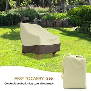 LBW Patio Chair Covers, 2 Pack Waterproof Outdoor Garden Patio Furniture Cover for Arm Chair, Deep Seated Lounge Chair Cover with Air Vents & Click-Close Straps, 30.9" D x 33.26'' L x 36'' H