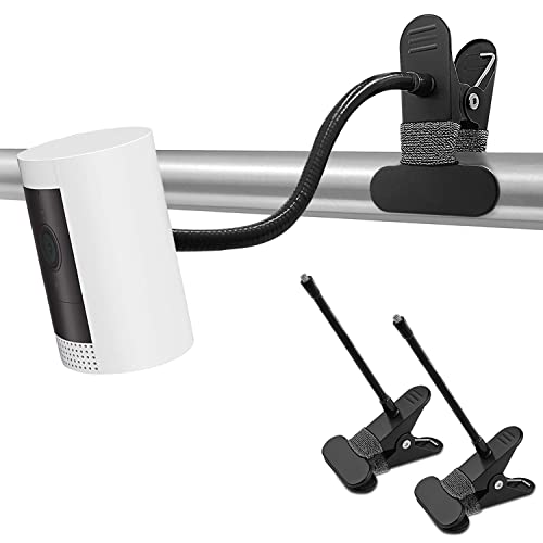 SZAOYU 2Pack Flexible Clamp Mount Compatible with Ring Mount Stick Up Cam & Indoor Cam, Flexible Gooseneck Mounting Bracket No Tools or Wall Damage Required