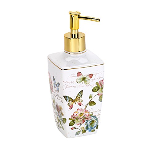 Avanti Linens - Soap Dispenser/Lotion Pump, Butterfly Inspired Home Decor (Butterfly Garden Collection)