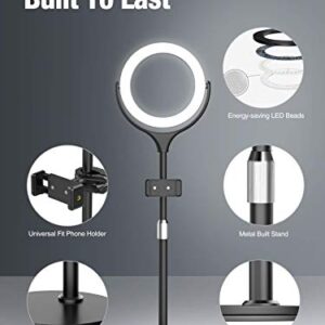 Computer Ring Light for Video Conference Lighting, Elitehood Desktop Ring Light with Stand for Laptop, 8 inch Light Ring for Zoom Meeting, Video Recording/Make Up/Live Streaming//Online Video Call