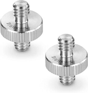 smallrig 1/4″ to 1/4″ male threaded screw adapter double head stud for camera cage monitor led microphone, pack of 2-828