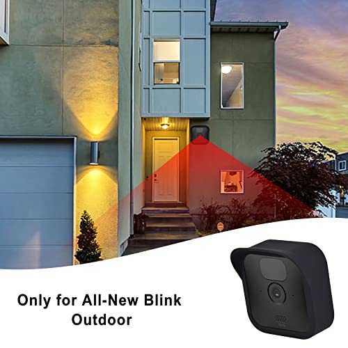 Hisewen Silicone Cover Case for All-NEW Blink Camera-3 Pack, UV Weather Resistant Protective Cover for Blink Indoor Outdoor Home Security Camera (Black)