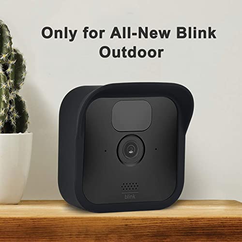 Hisewen Silicone Cover Case for All-NEW Blink Camera-3 Pack, UV Weather Resistant Protective Cover for Blink Indoor Outdoor Home Security Camera (Black)