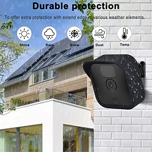 Hisewen Silicone Cover Case for All-NEW Blink Camera-3 Pack, UV Weather Resistant Protective Cover for Blink Indoor Outdoor Home Security Camera (Black)