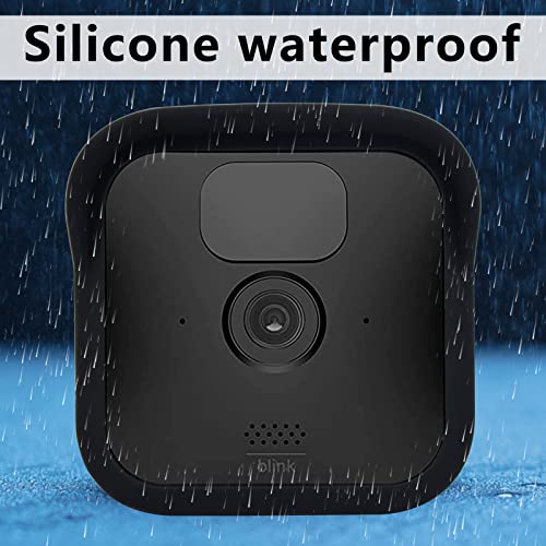 Hisewen Silicone Cover Case for All-NEW Blink Camera-3 Pack, UV Weather Resistant Protective Cover for Blink Indoor Outdoor Home Security Camera (Black)