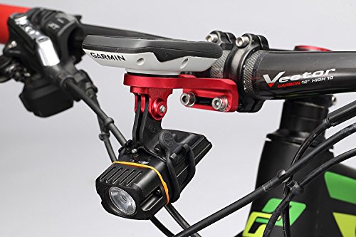 Best Tek Garmin Edge Extended Out-Front Mount, Bike Handlebar Mount for NiteRider Adapter, Sports Action Camera,Garmin Edge 25 130 200 500 510 520 800 810 820 1000 1030