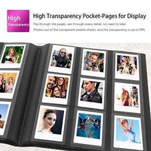 432 Pockets Photo Album for Fujifilm Instax Mini Camera, Polaroid Snap PIC-300 Z2300 Instant Camera, 2x3 Photo Album Book for Fujifilm Instax Mini 11 12 9 Evo 90 70 40 8 7 LiPlay Instant Camera(Black)