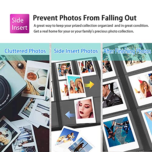 432 Pockets Photo Album for Fujifilm Instax Mini Camera, Polaroid Snap PIC-300 Z2300 Instant Camera, 2x3 Photo Album Book for Fujifilm Instax Mini 11 12 9 Evo 90 70 40 8 7 LiPlay Instant Camera(Black)