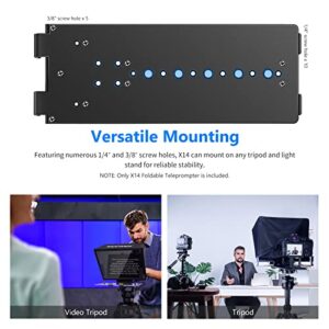 NEEWER Teleprompter X14 with RT-110 Remote & APP Control (Bluetooth Connection via NEEWER Teleprompter App), Portable No Assembly Compatible with iPad Android Tablet, Smartphone, DSLR Camera