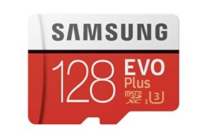 samsung evo plus 128gb micro sd sdxc class 10 memory card u3 100mb/s (mb-mc128ha apc)