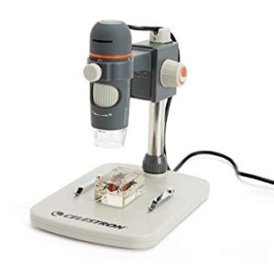 Celestron - 5 MP Digital Microscope Pro - Handheld USB Microscope Compatible with Windows PC and Mac - 20x-200x Magnification - Perfect for Stamp Collecting, Coin Collecting