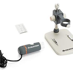 Celestron - 5 MP Digital Microscope Pro - Handheld USB Microscope Compatible with Windows PC and Mac - 20x-200x Magnification - Perfect for Stamp Collecting, Coin Collecting