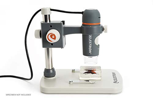 Celestron - 5 MP Digital Microscope Pro - Handheld USB Microscope Compatible with Windows PC and Mac - 20x-200x Magnification - Perfect for Stamp Collecting, Coin Collecting