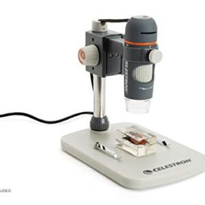 Celestron - 5 MP Digital Microscope Pro - Handheld USB Microscope Compatible with Windows PC and Mac - 20x-200x Magnification - Perfect for Stamp Collecting, Coin Collecting