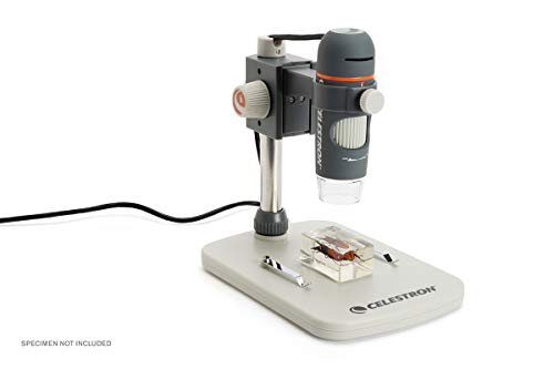 Celestron - 5 MP Digital Microscope Pro - Handheld USB Microscope Compatible with Windows PC and Mac - 20x-200x Magnification - Perfect for Stamp Collecting, Coin Collecting