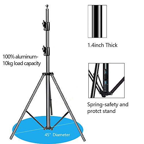 HYJ-INC 12ft x 10ft Photo Video Studio Heavy Duty Adjustable Photography Muslin Backdrop Stand Background Support System Kit with Carry Bag 4 Spring Clamps