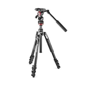 manfrotto befree travel, light weight, fluid drag system professional video tripod, black (mvkbfrl-liveus)