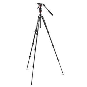 Manfrotto Befree Travel, Light Weight, Fluid Drag System Professional Video Tripod, Black (MVKBFRL-LIVEUS)