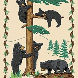 Toland Home Garden 1112577 Climbing Bears Bear Flag 12x18 Inch Double Sided Bear Garden Flag for Outdoor House Flag Yard Decoration