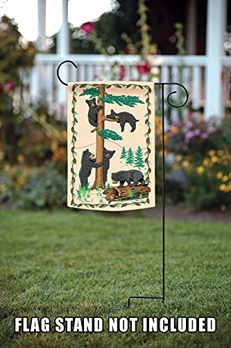 Toland Home Garden 1112577 Climbing Bears Bear Flag 12x18 Inch Double Sided Bear Garden Flag for Outdoor House Flag Yard Decoration