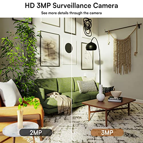 XVIM 3MP Wireless Light Bulb Security Camera, 2.4GHz WiFi Pan/Tilt Bulb Camera, 360° PTZ Indoor/Outdoor Camera, Night Vision & 2 Way Audio