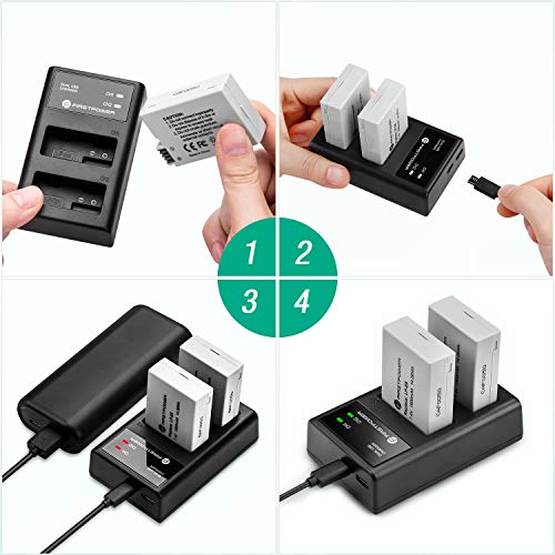 FirstPower LP-E8 Battery and Dual USB Charger Compatible with Canon EOS Rebel T2i, T3i, T4i, T5i, EOS 550D, 600D, 650D, 700D, Kiss X4, Kiss X5, Kiss X6 Cameras