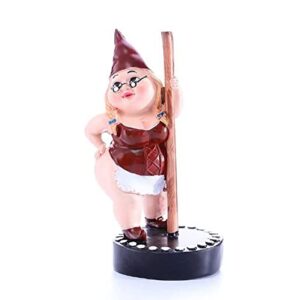 pole dancing gnome garden statue! 6 inch pole dancer gnomes figurine garden landscape outdoor decor! polyresin gnome resin dwarf sculpture art decor!