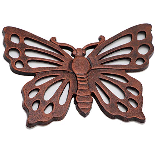 MDLUU Butterfly Stepping Stone, Cast Iron Butterfly Flagstone, Decorative Stepping Stone for Lawn, Yard, Courtyard Entry, Garden Walk Way